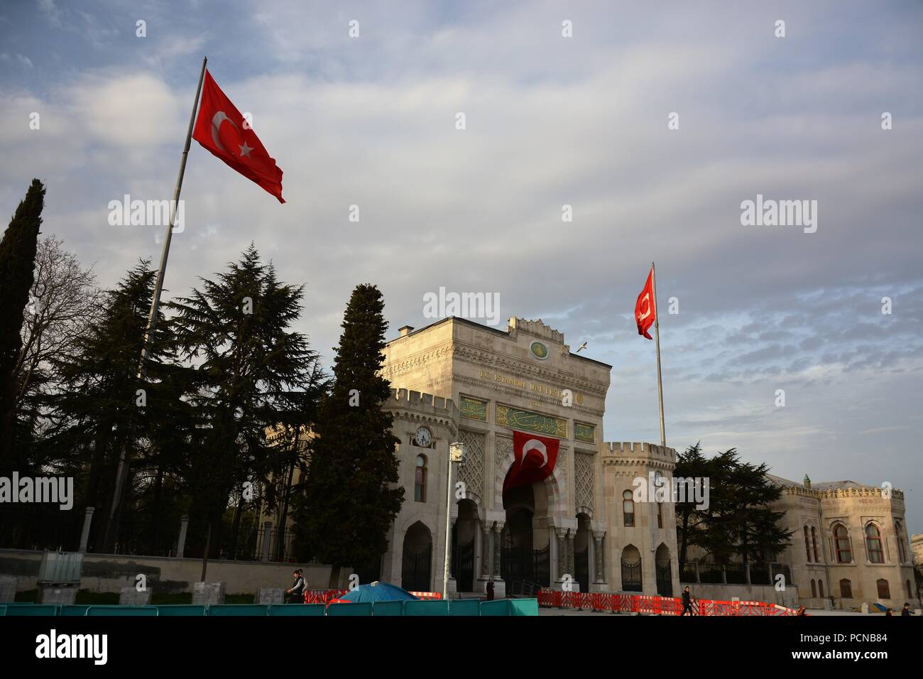 Beyazit Square and the main entrance of Istanbul University Stock Photo ...