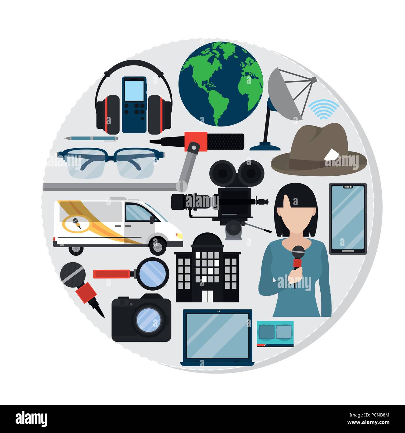 Set of journalism icons Stock Vector Image & Art - Alamy