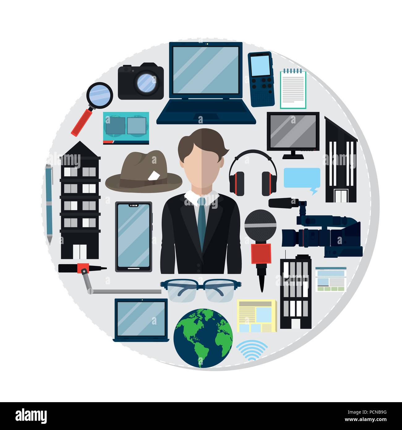 Set of journalism icons Stock Vector Image & Art - Alamy