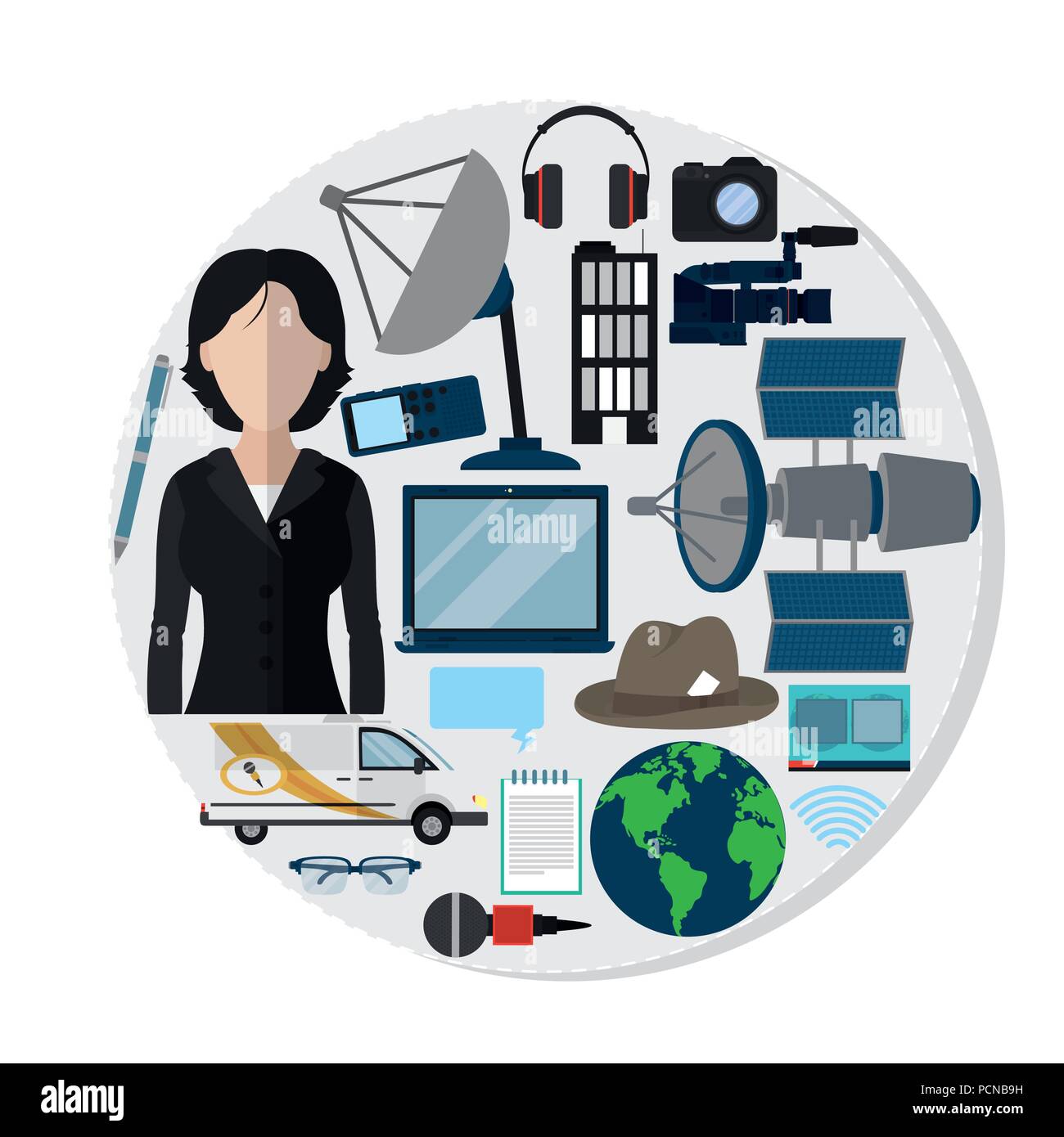 Set of journalism icons Stock Vector Image & Art - Alamy