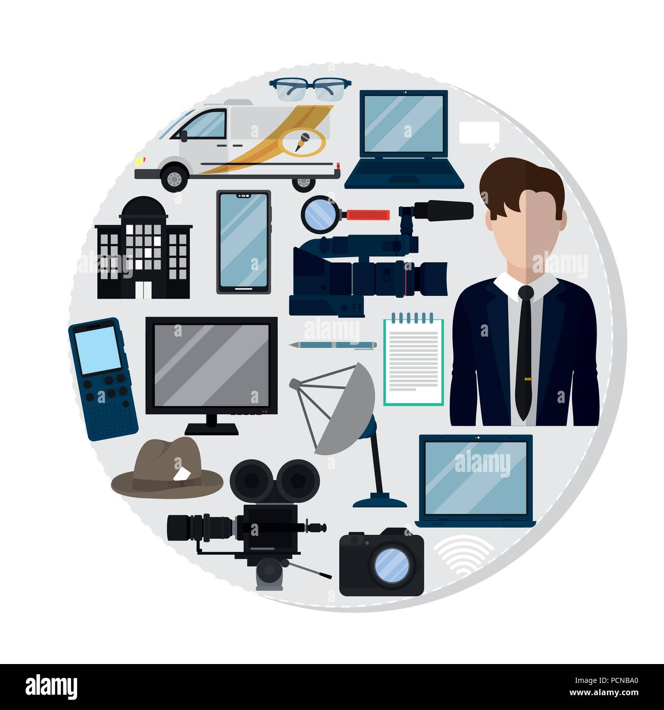 Set of journalism icons Stock Vector Image & Art - Alamy