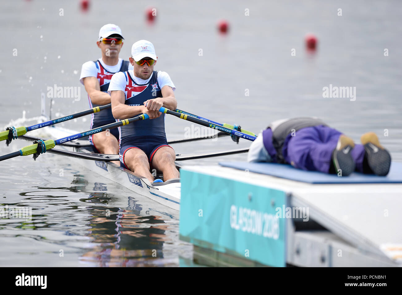 Great Britain's Jamie Copus (front) and Zak Lee-Green compete in the ...