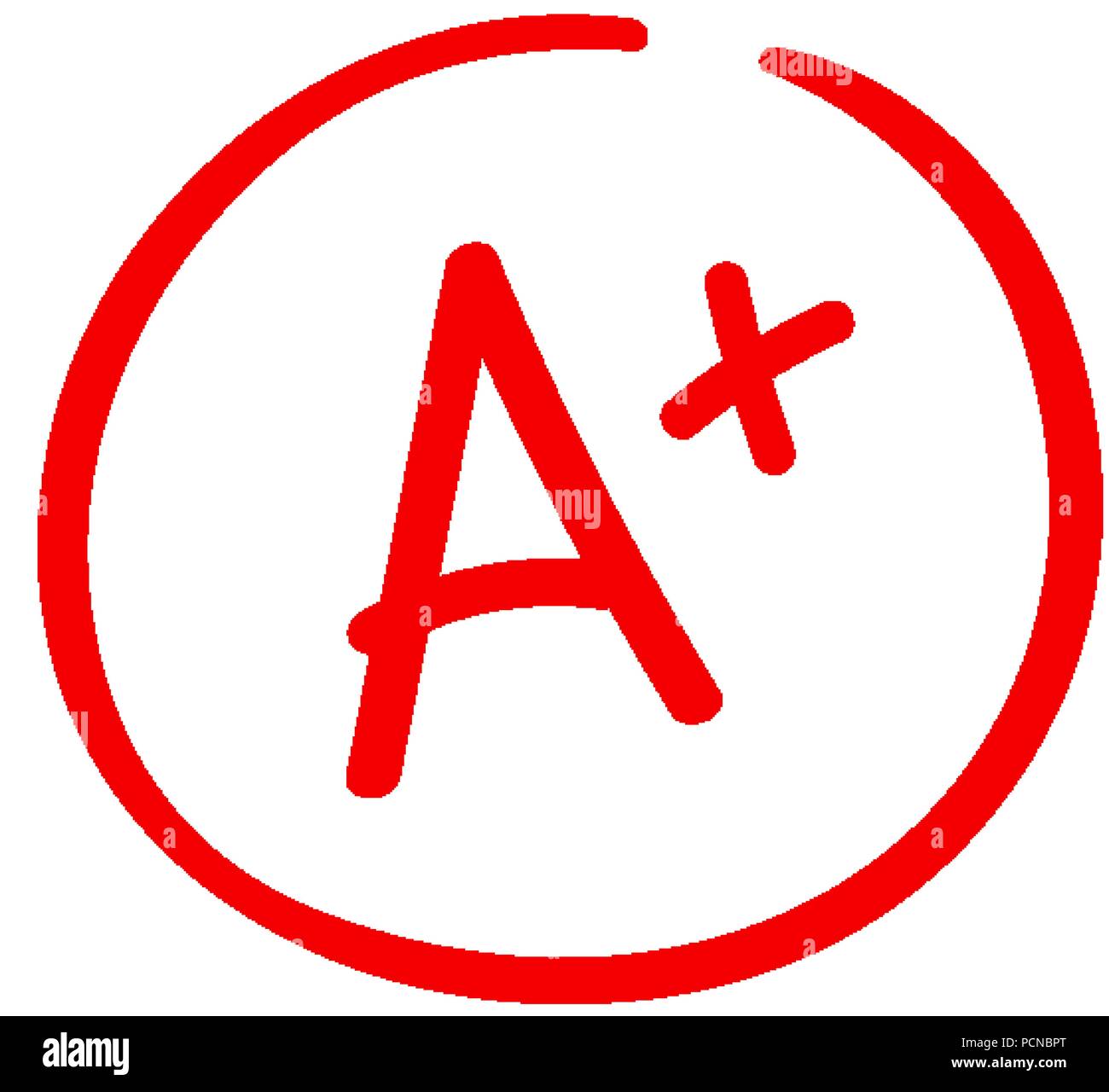 A plus examination result grade latter mark Stock Vector Image & Art ...