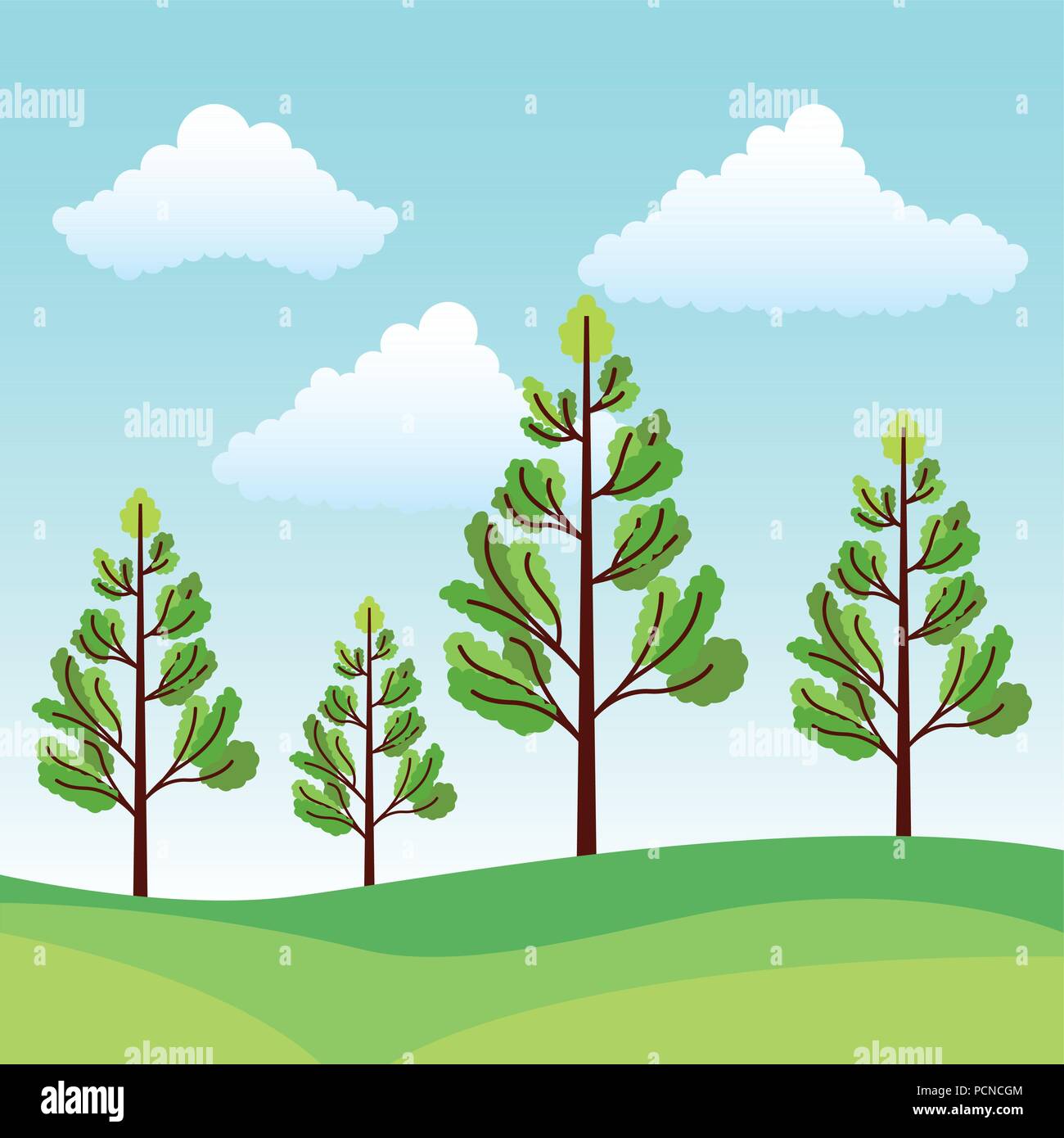 Landscape background path through Stock Vector Images - Alamy