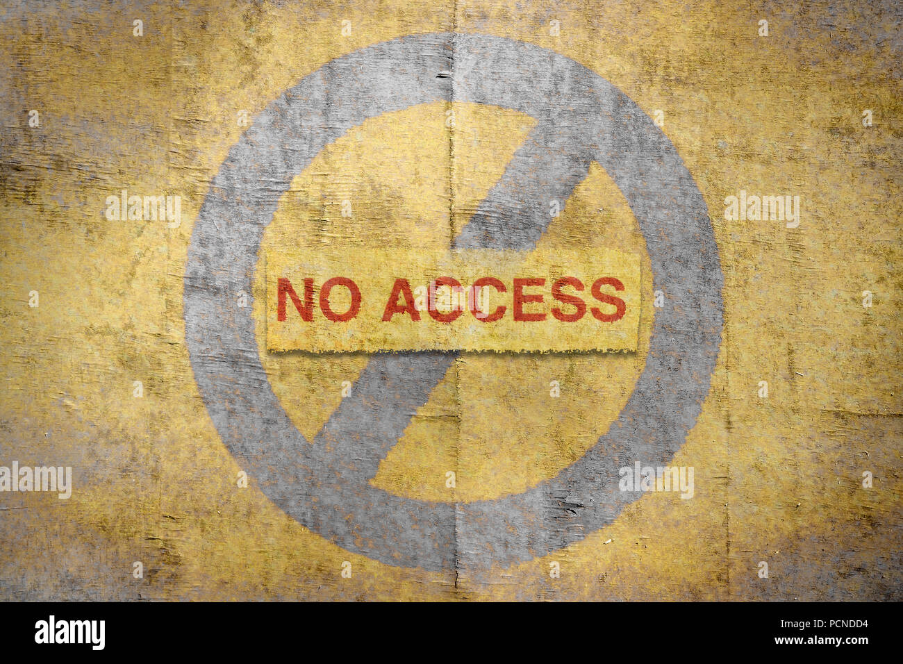 Text No Access written in red on golden background Stock Photo - Alamy