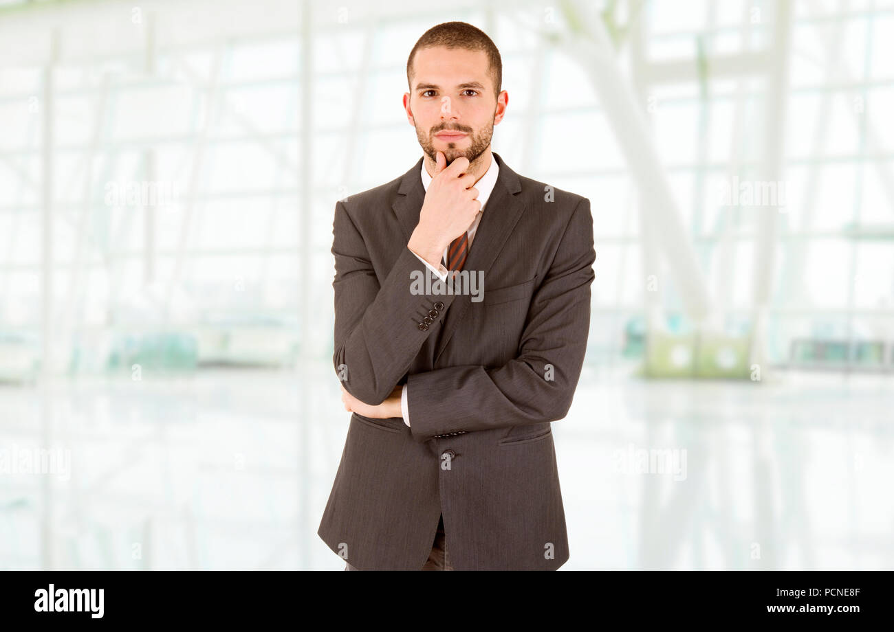 business man thinking at the office Stock Photo - Alamy
