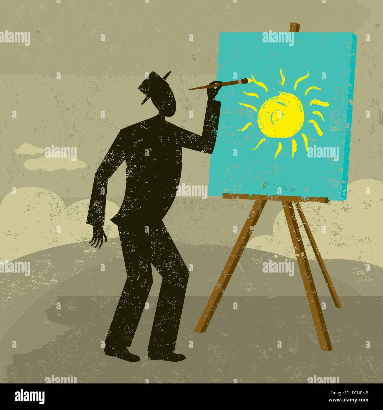 Brighter future illustration Stock Vector Images - Alamy