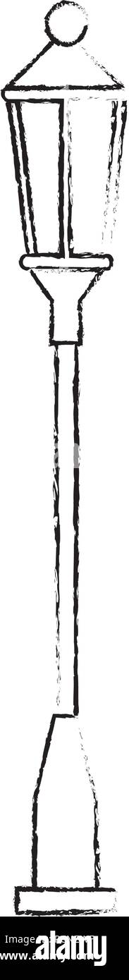 park streetlamp isolated icon vector illustration design Stock Vector ...