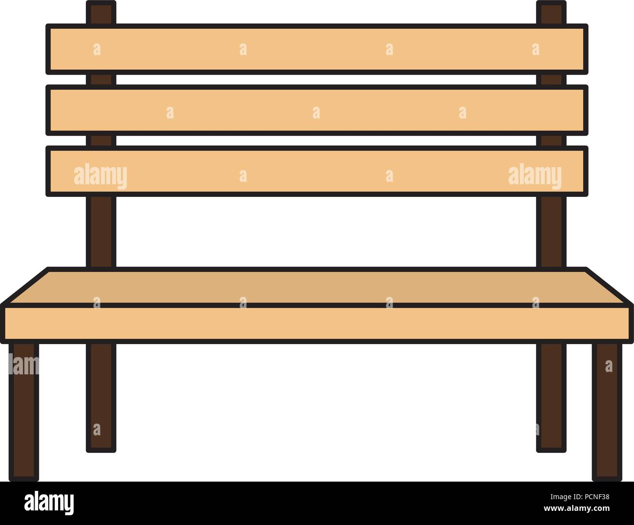park wooden chair icon vector illustration design Stock Vector Image ...