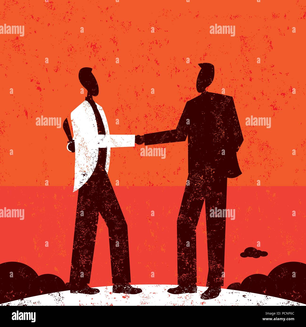 Businessmen shaking hands Stock Vector Images - Alamy