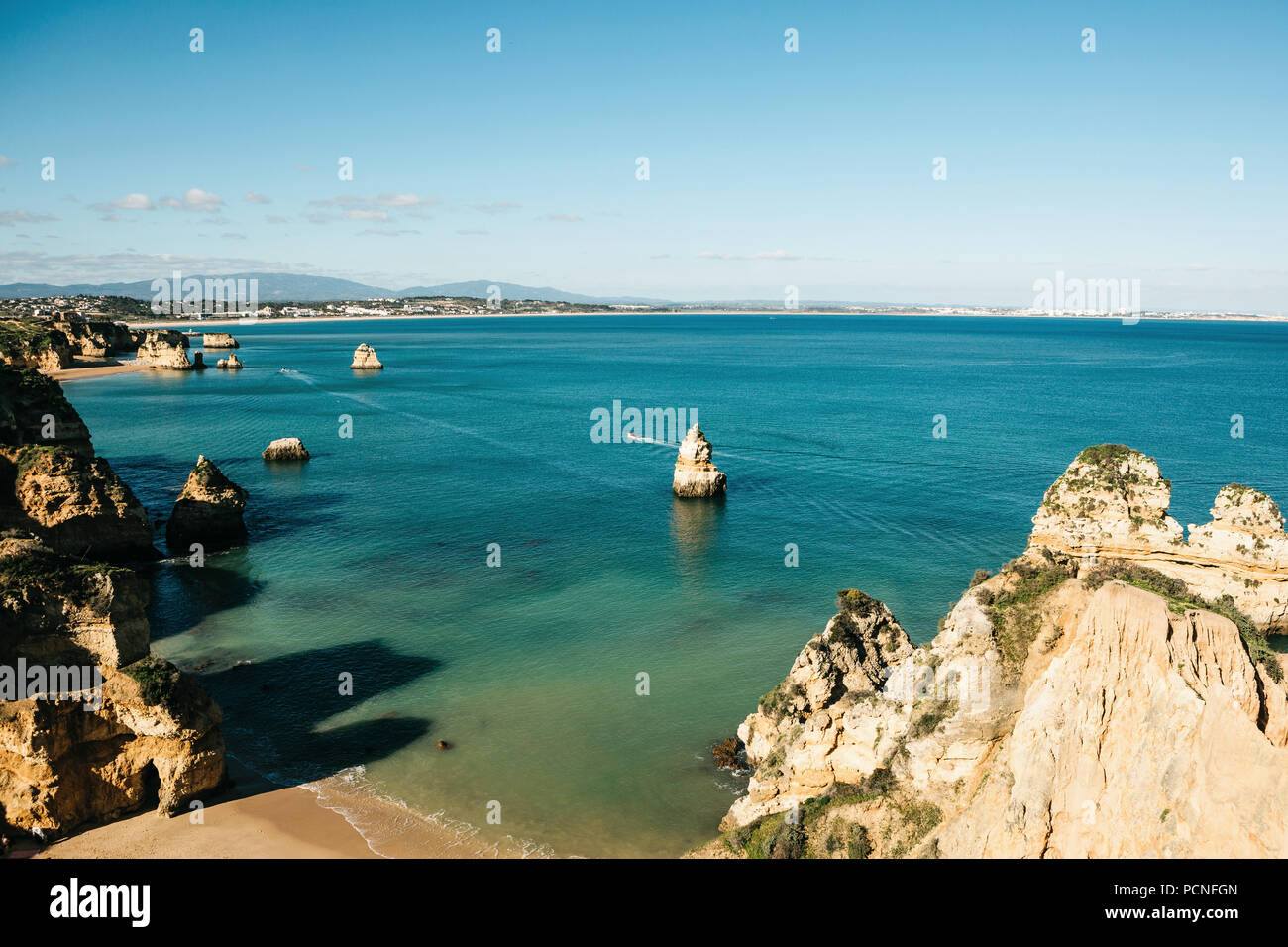 Beautiful views of the Atlantic Ocean and the rocks off the coast of ...