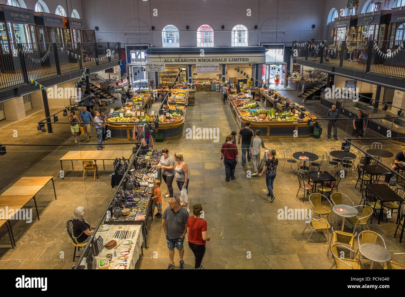 Indoor market in Scarborough Stock Photo - Alamy