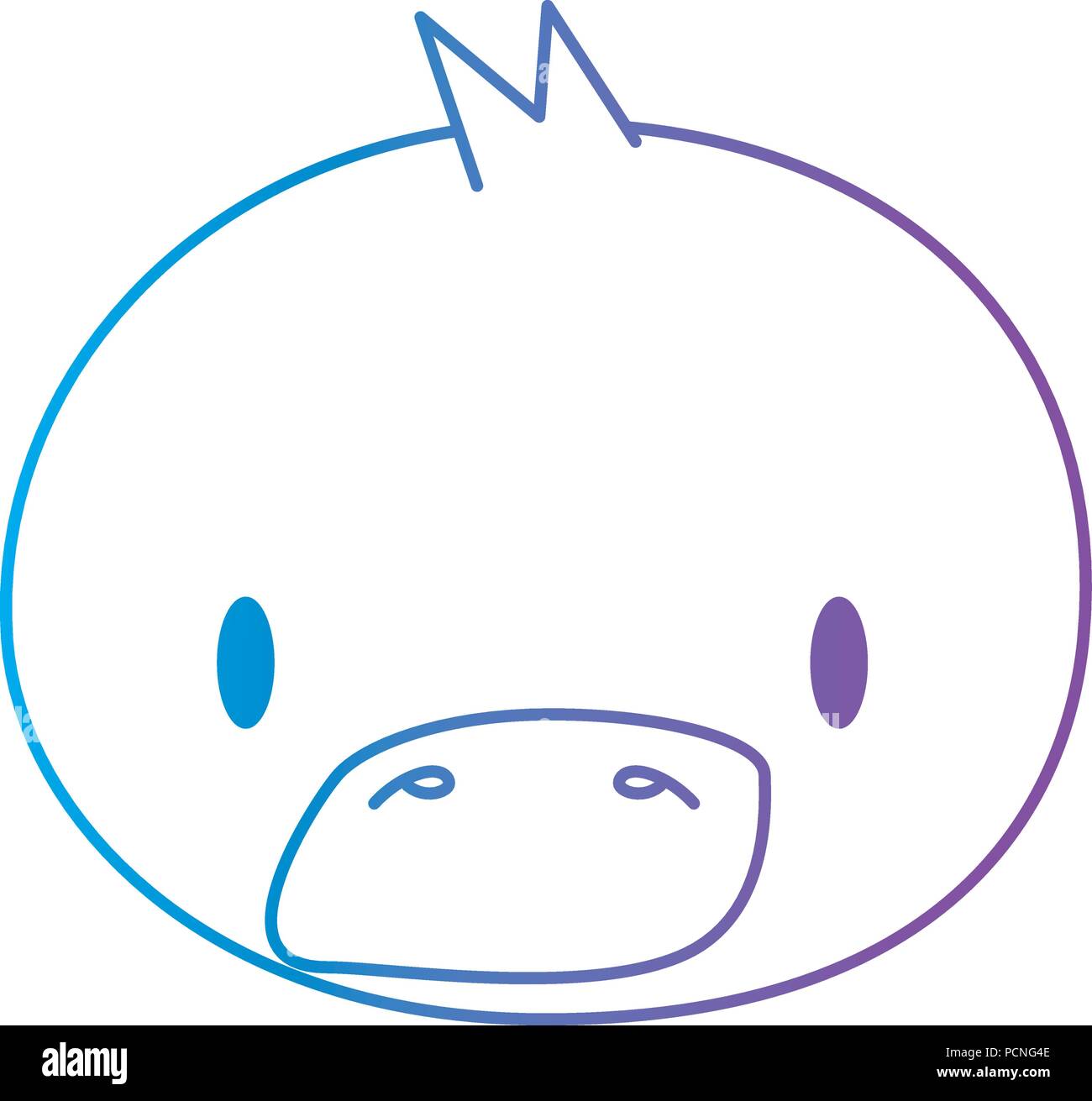 cute and adorable duck character vector illustration design Stock ...