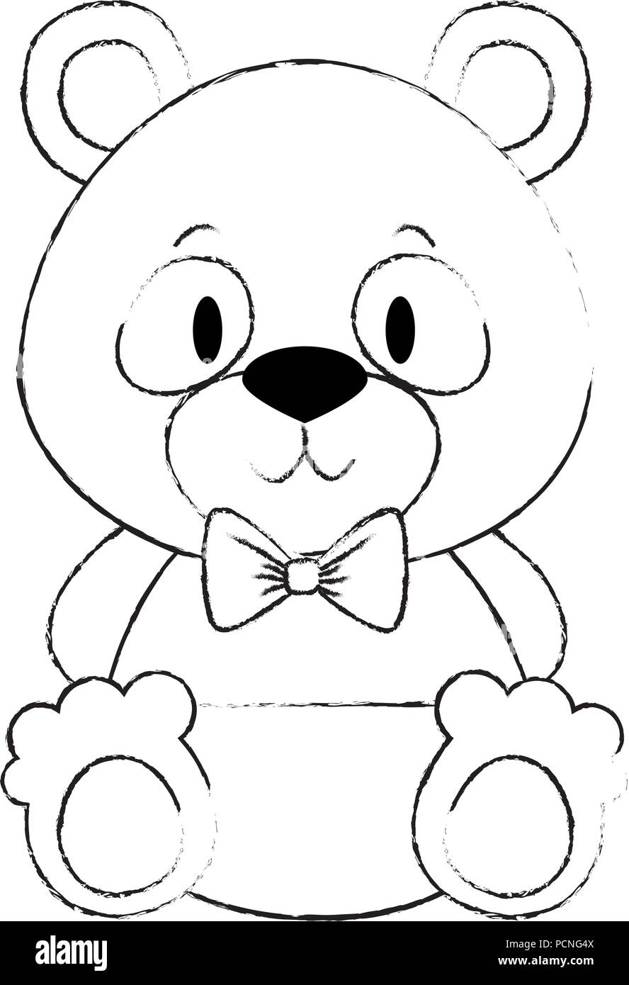 cute and adorable bear teddy character vector illustration design Stock ...