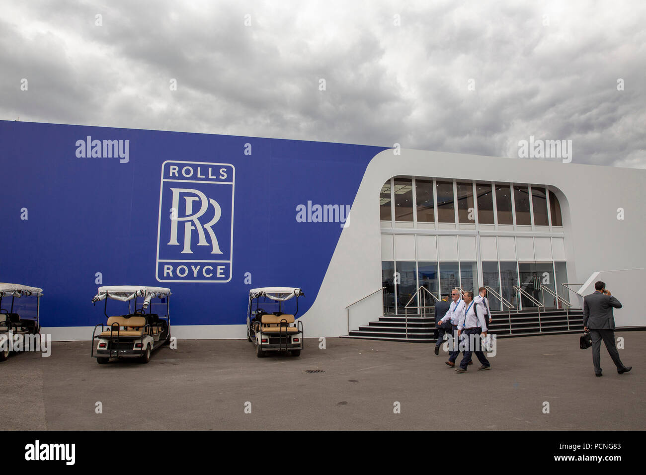 The Rolls-Royce chalet at Farnborough International Airshow Stock Photo ...