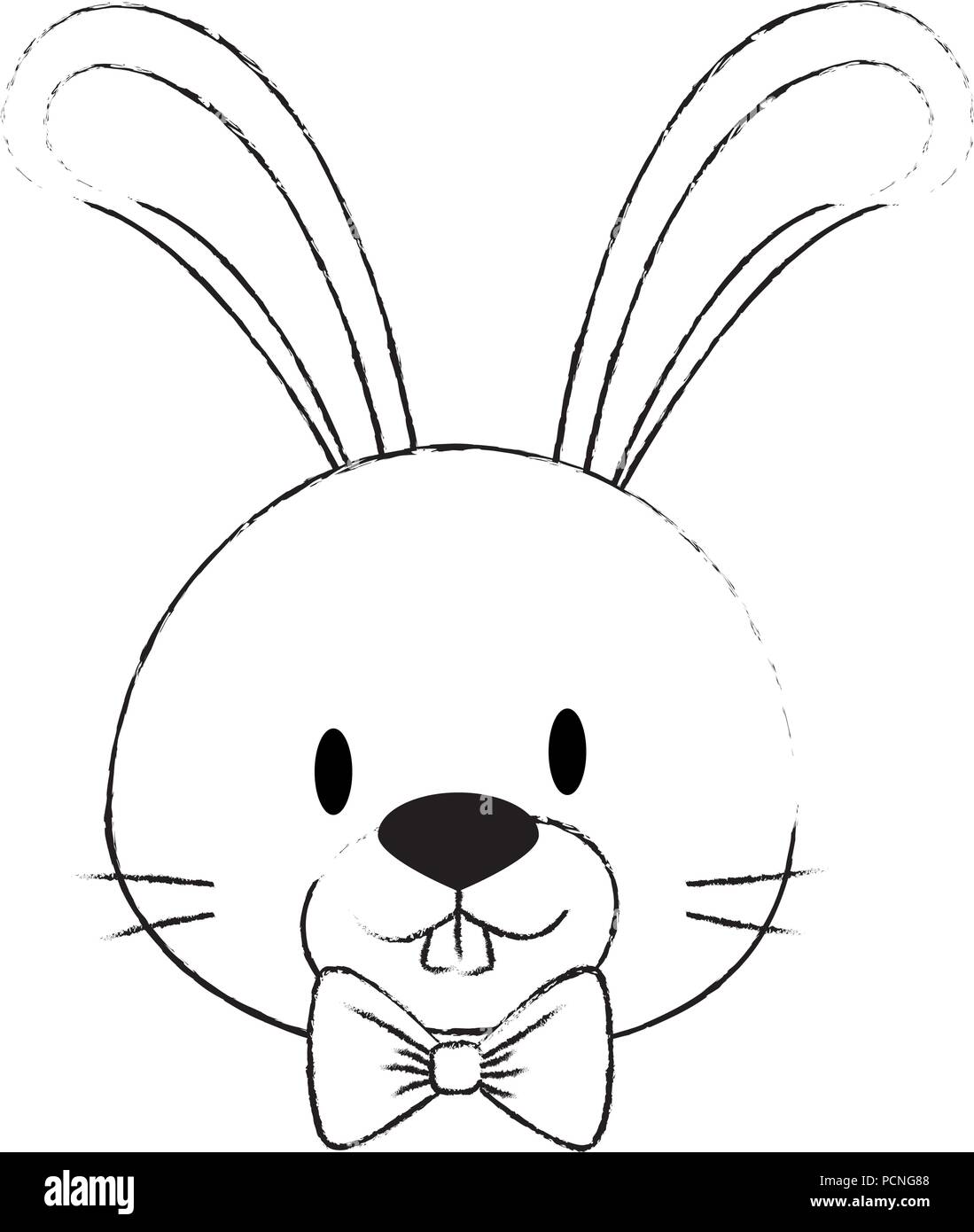 cute and adorable rabbit character vector illustration design Stock ...