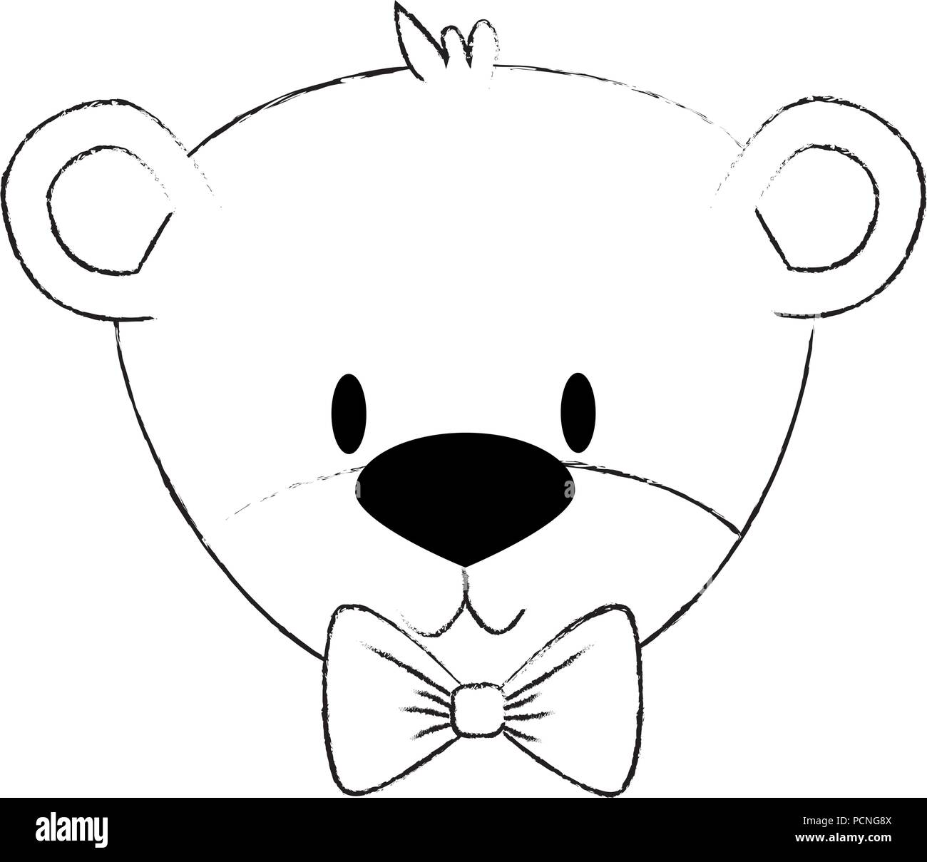 cute and adorable bear teddy character vector illustration design Stock ...