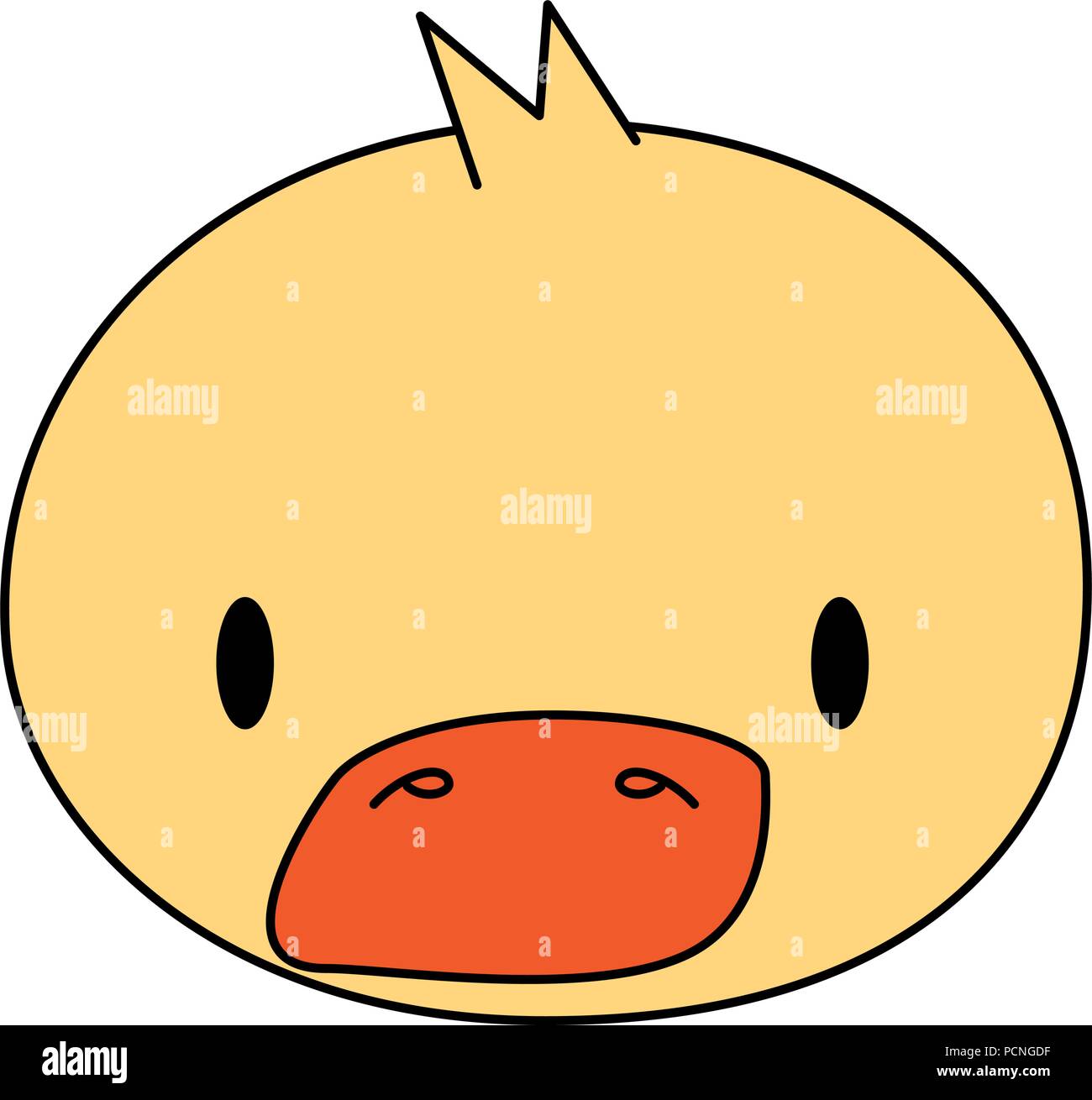 cute and adorable duck character vector illustration design Stock ...