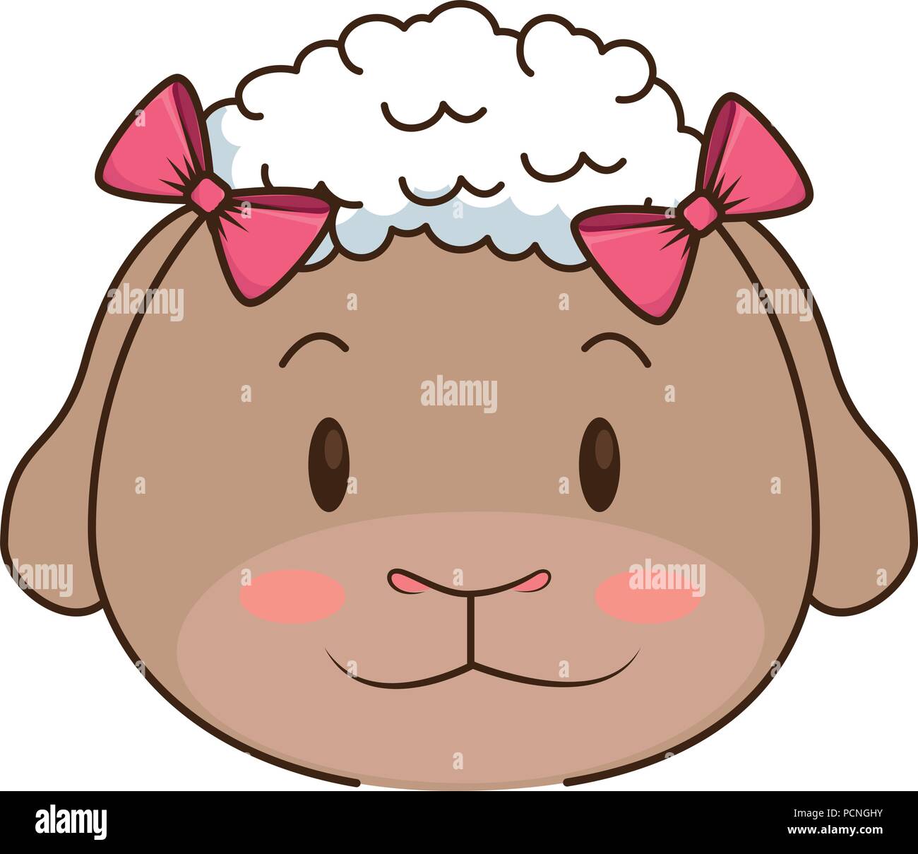 cute and adorable female sheep character vector illustration design ...