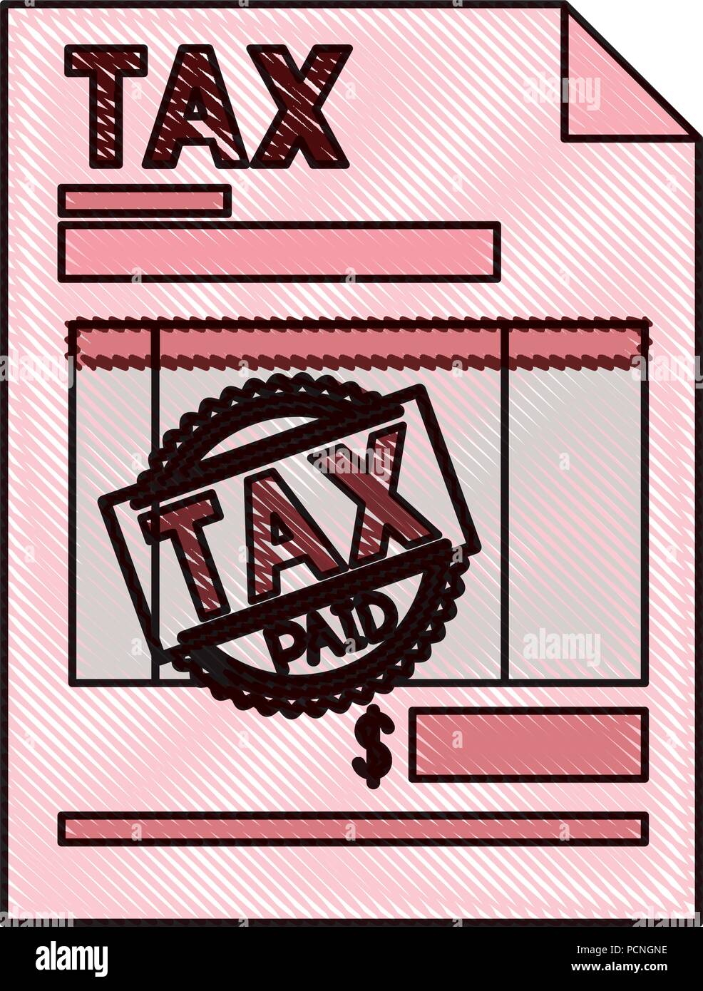 tax document paper icon Stock Vector Image & Art - Alamy
