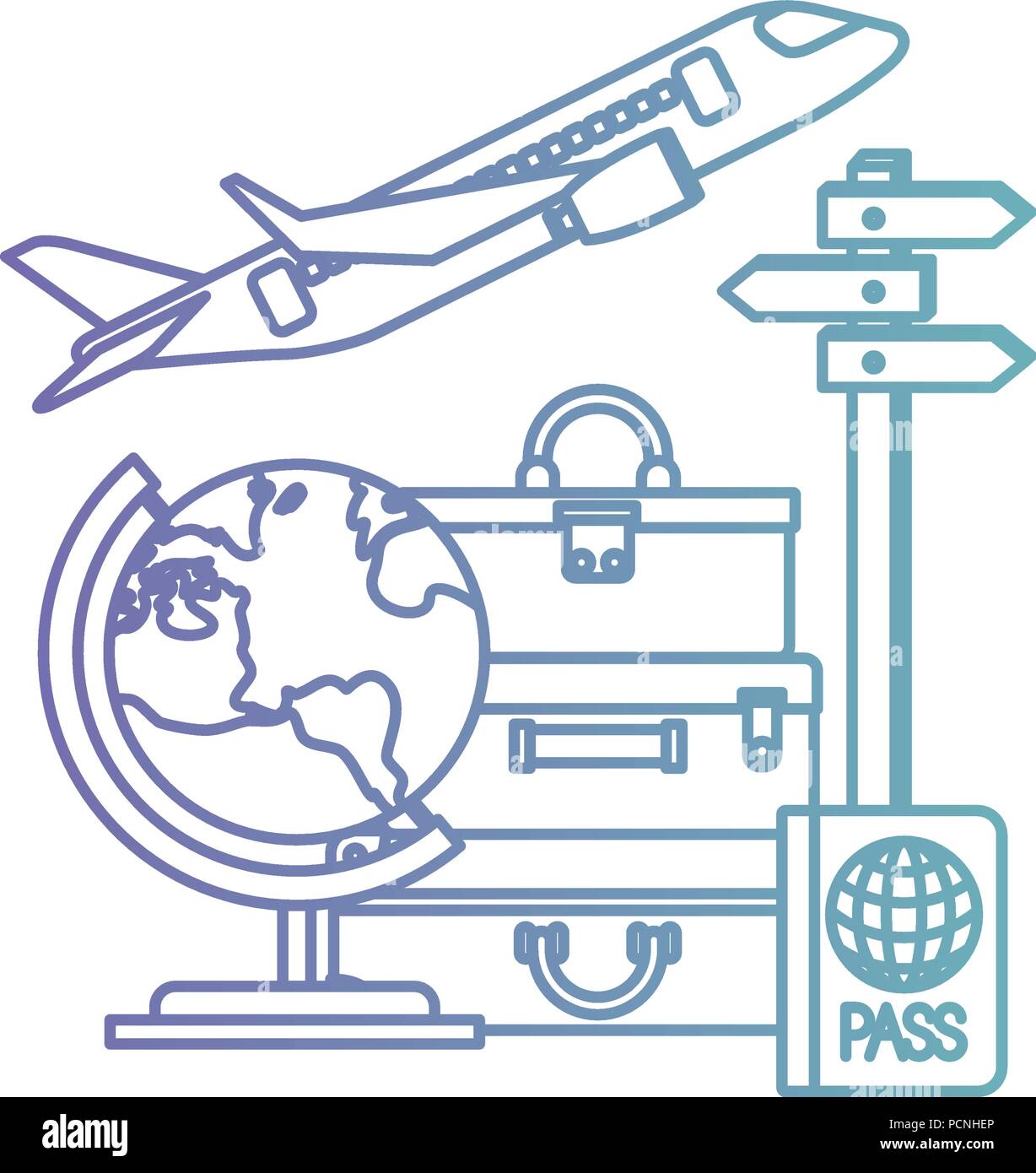 travel vacations set icons Stock Vector Image & Art - Alamy