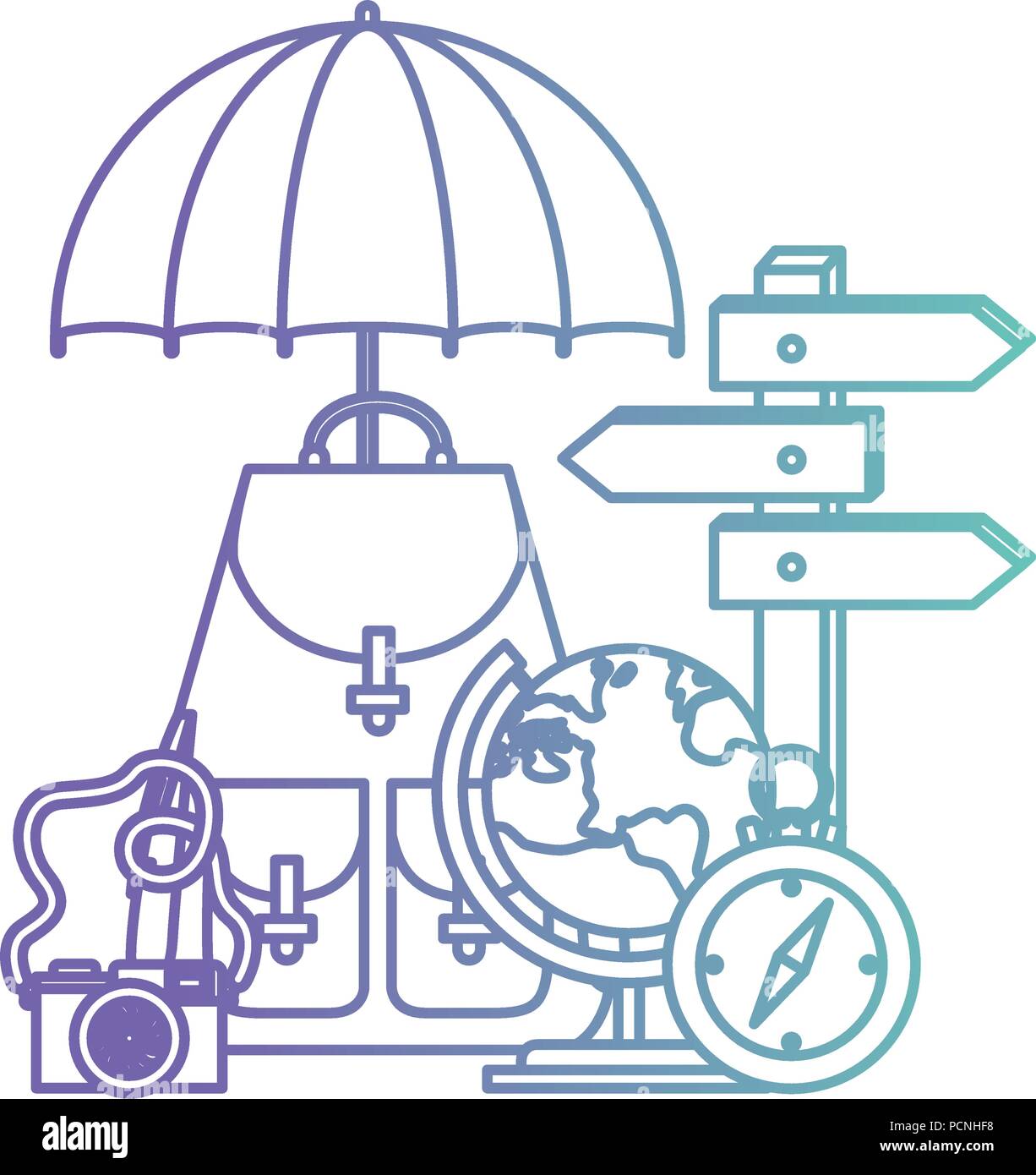 travel vacations set icons Stock Vector Image & Art - Alamy