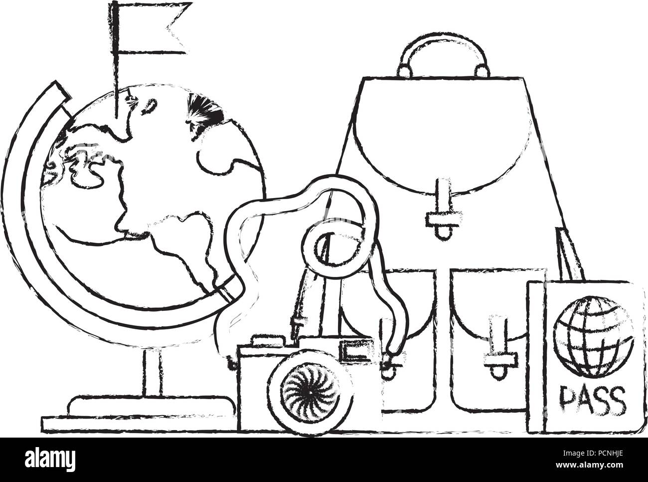 travel vacations set icons Stock Vector Image & Art - Alamy