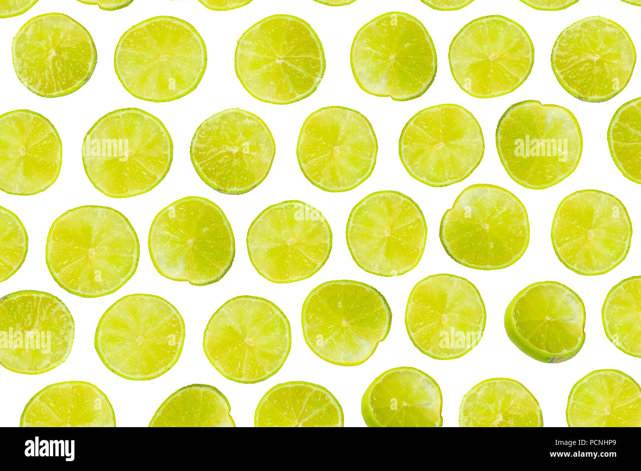 Isolated lime pattern or wallpaper on white background. Summer concept ...