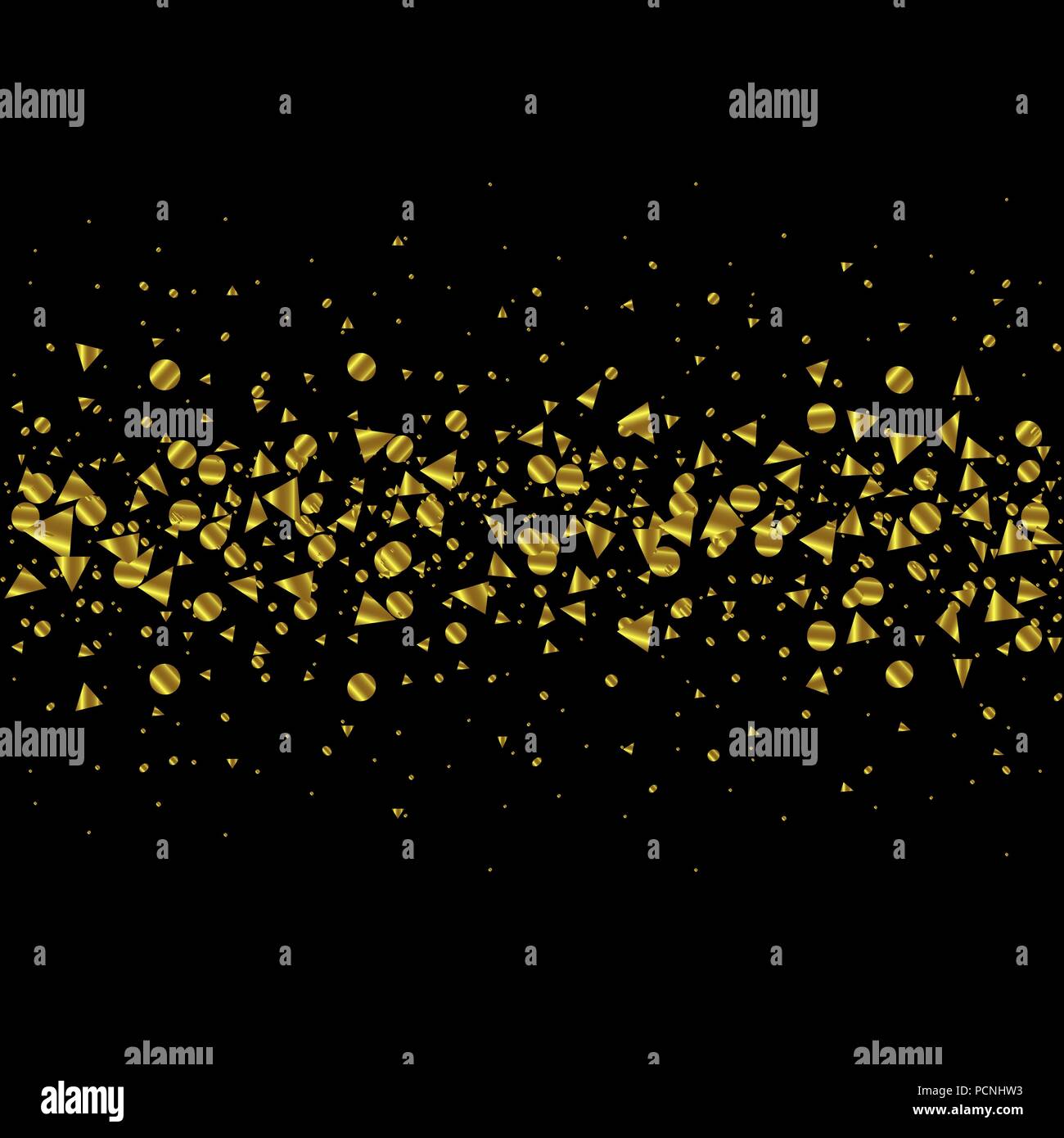Golden confetti background, golden glitters stars. Festive holiday ...