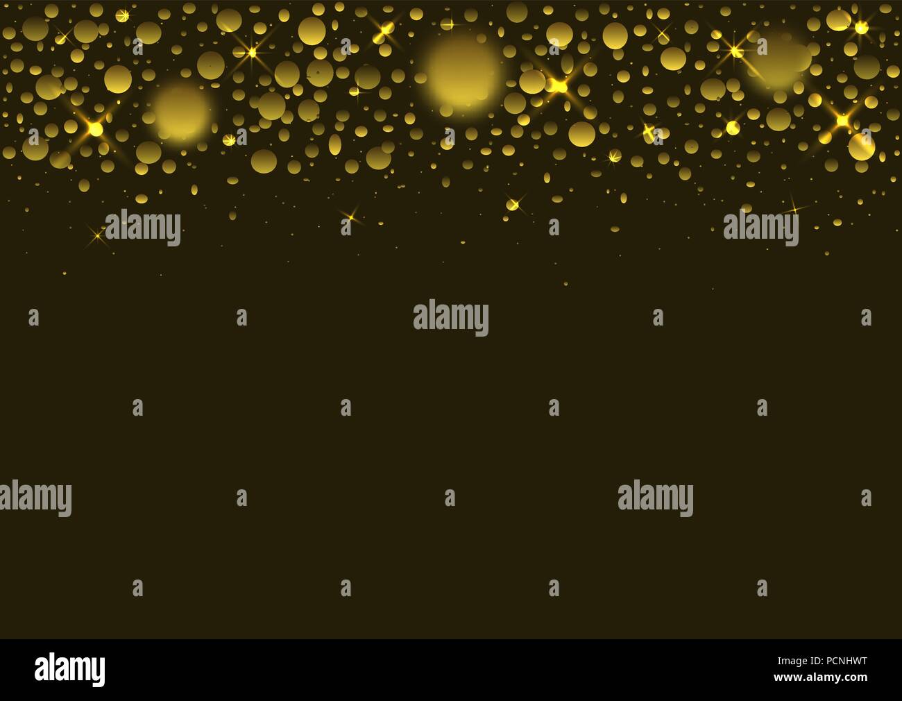 Party confetti gold ribbon Stock Vector Images - Alamy