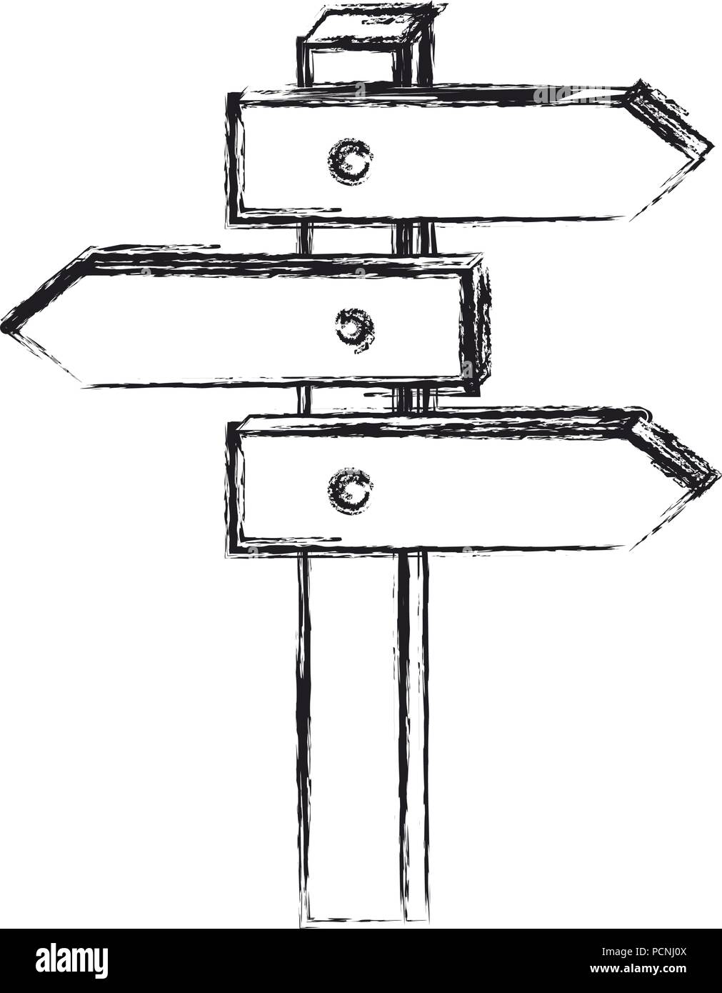 route wooden arrows signal Stock Vector Image & Art - Alamy