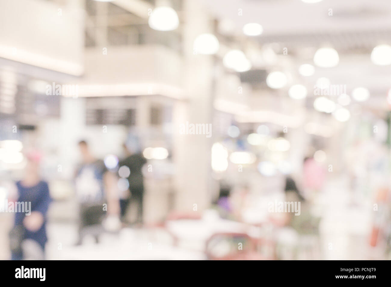 Abstract blur department store with shopping mall interior for ...