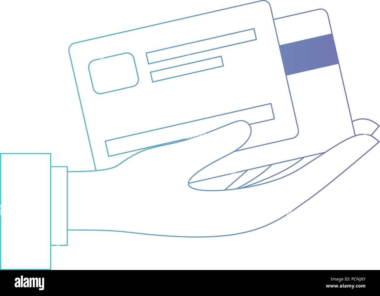Hand debit cards Stock Vector Images - Alamy