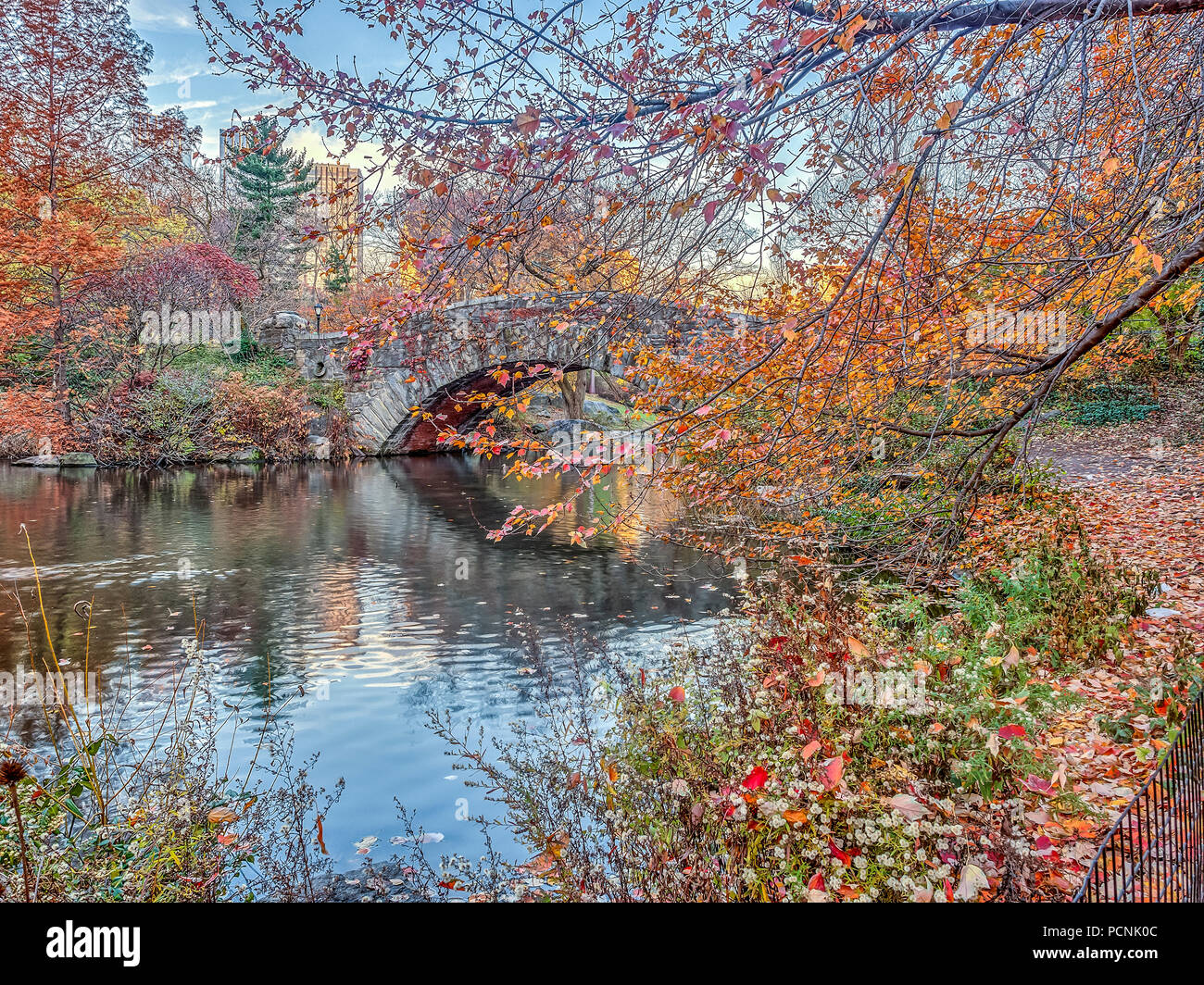 Gapstow Bridge is one of the icons of Central Park, Manhattan in New ...