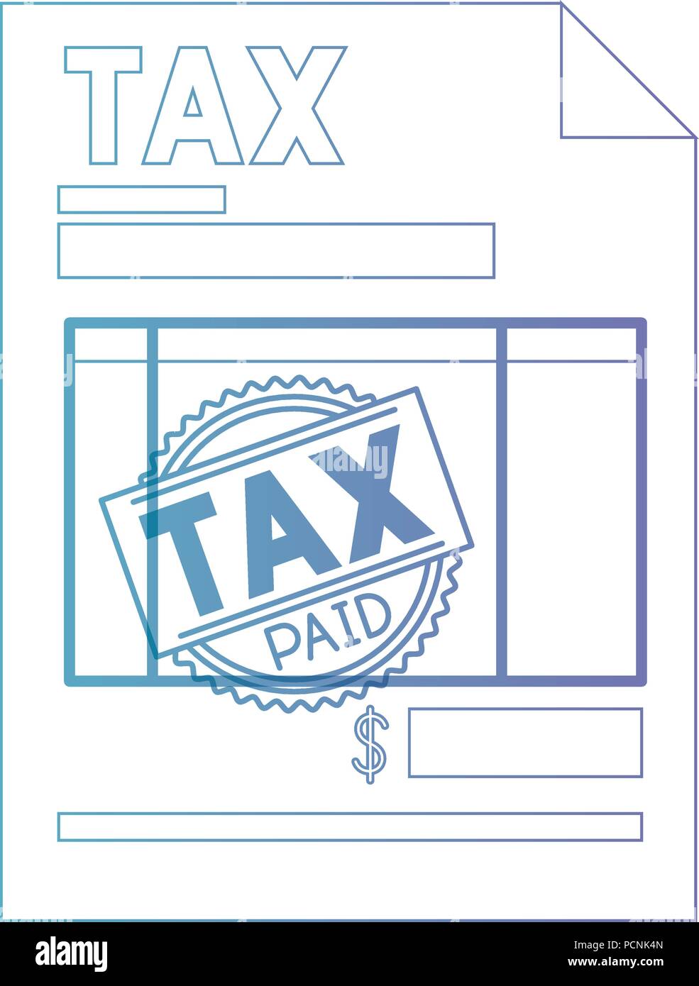 tax document paper icon Stock Vector Image & Art - Alamy