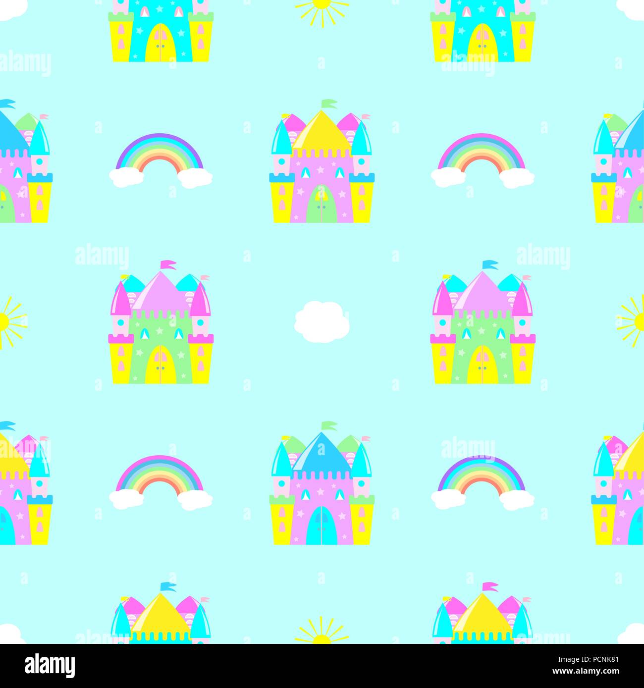 castle seamless pattern Stock Vector Image & Art - Alamy