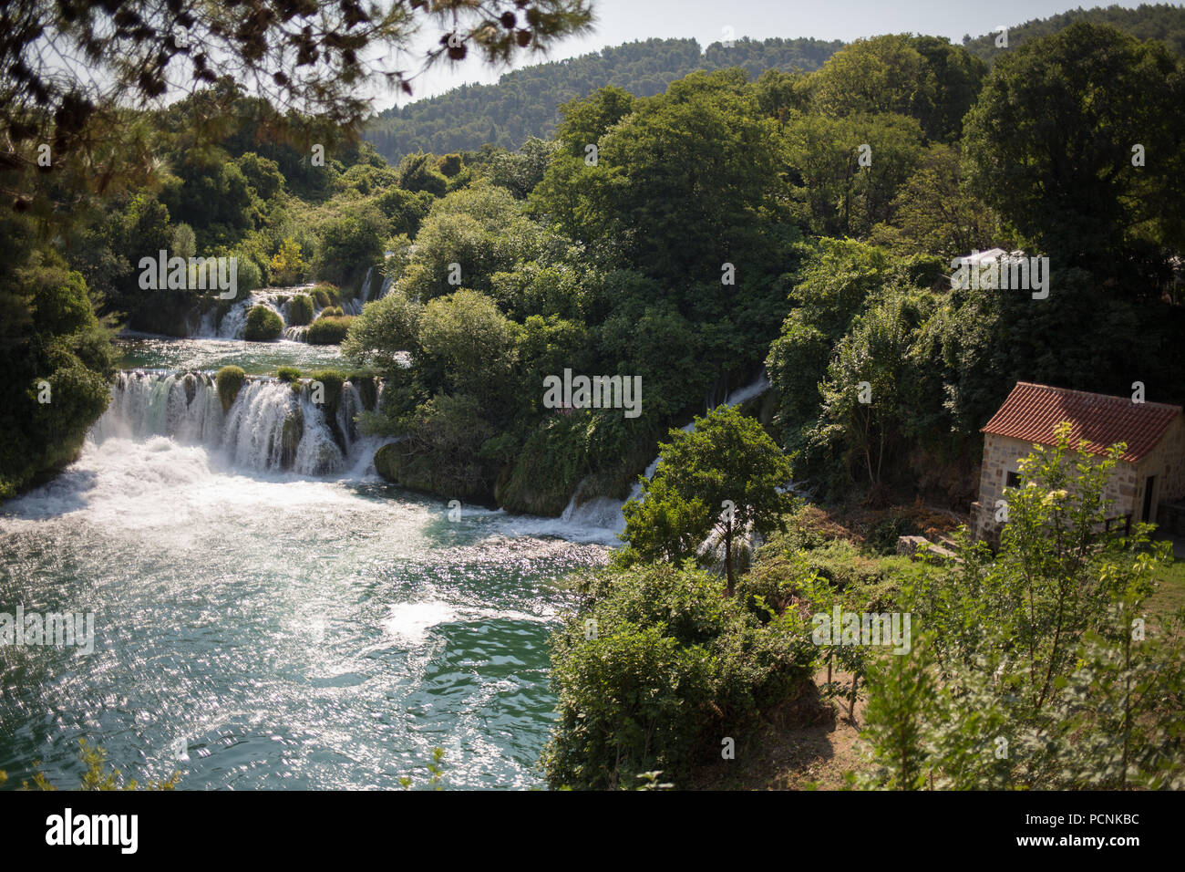 Krka waterfalls, in Krka National Park, near Split, Croatia, on 24 July ...