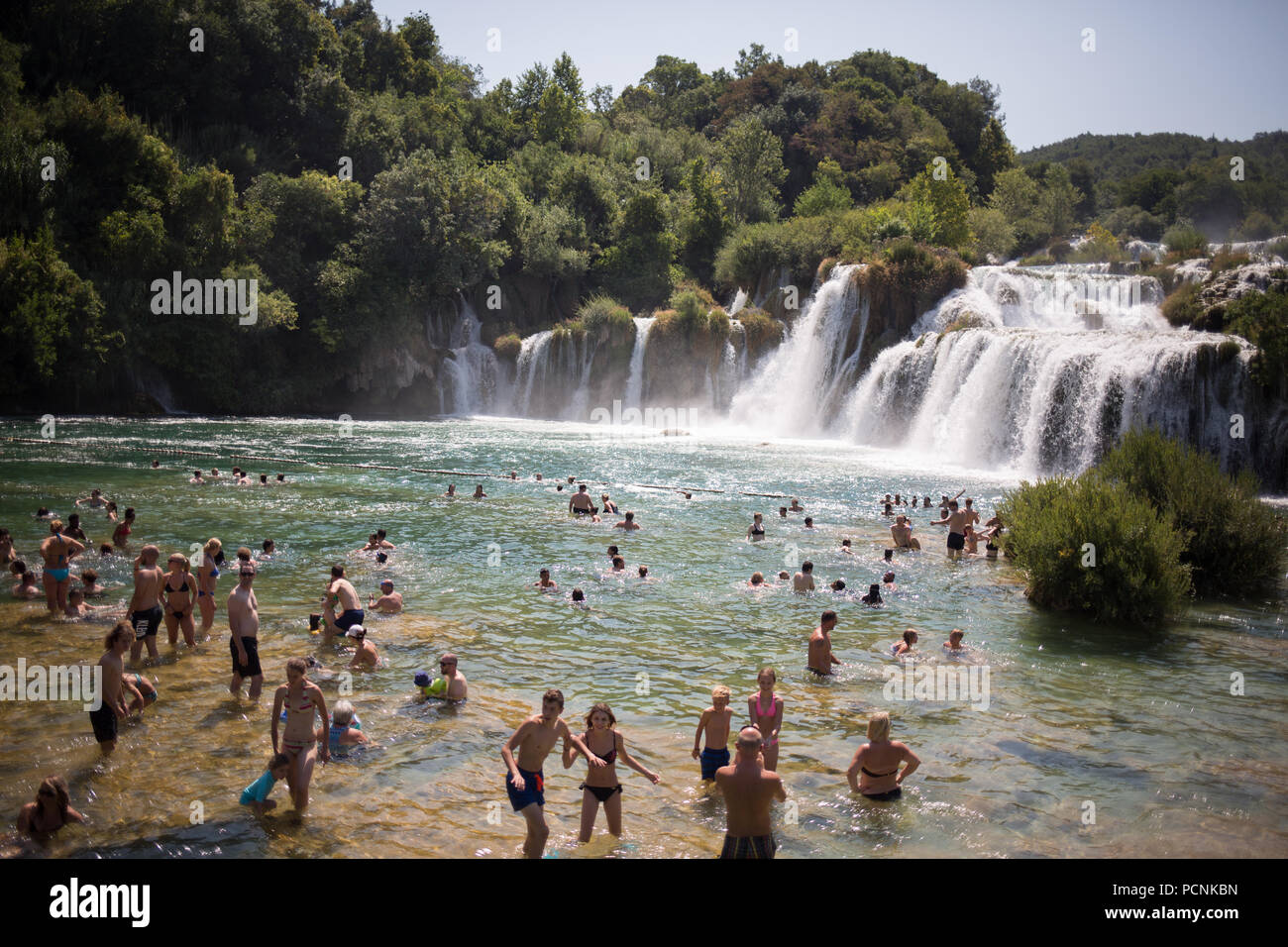 Krka waterfalls, in Krka National Park, near Split, Croatia, on 24 July ...