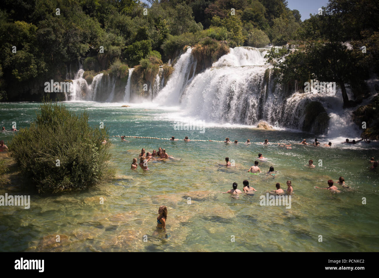 Krka waterfalls, in Krka National Park, near Split, Croatia, on 24 July ...