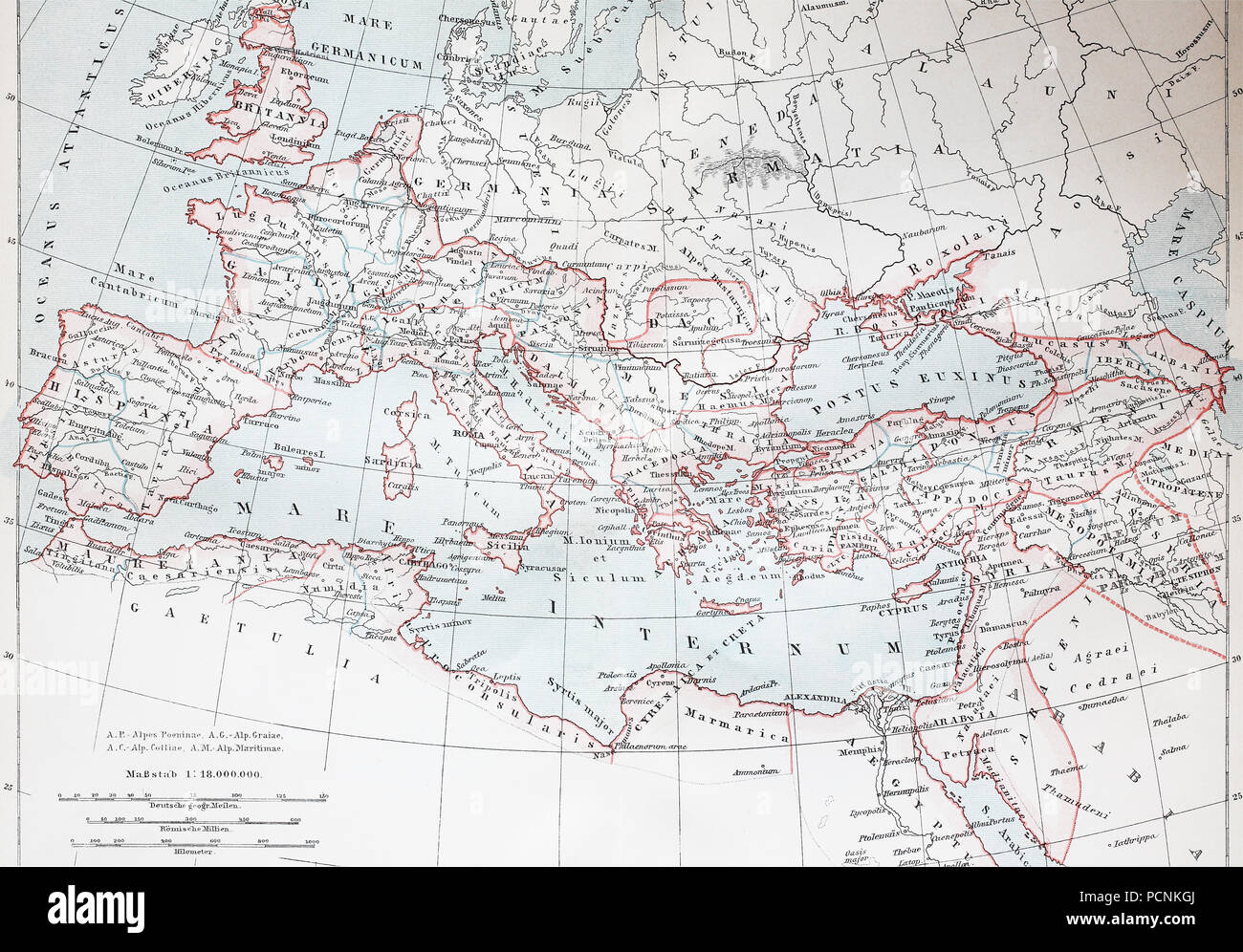 Historical map of the roman empire hi-res stock photography and images ...