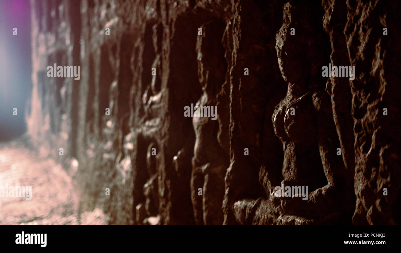 Ellora caves painting hi-res stock photography and images - Alamy