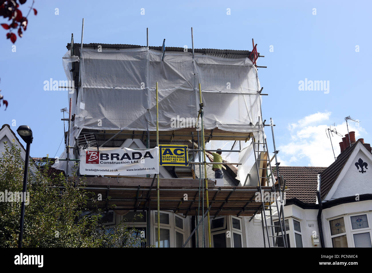 Loft conversion under construction in North London Stock Photo - Alamy