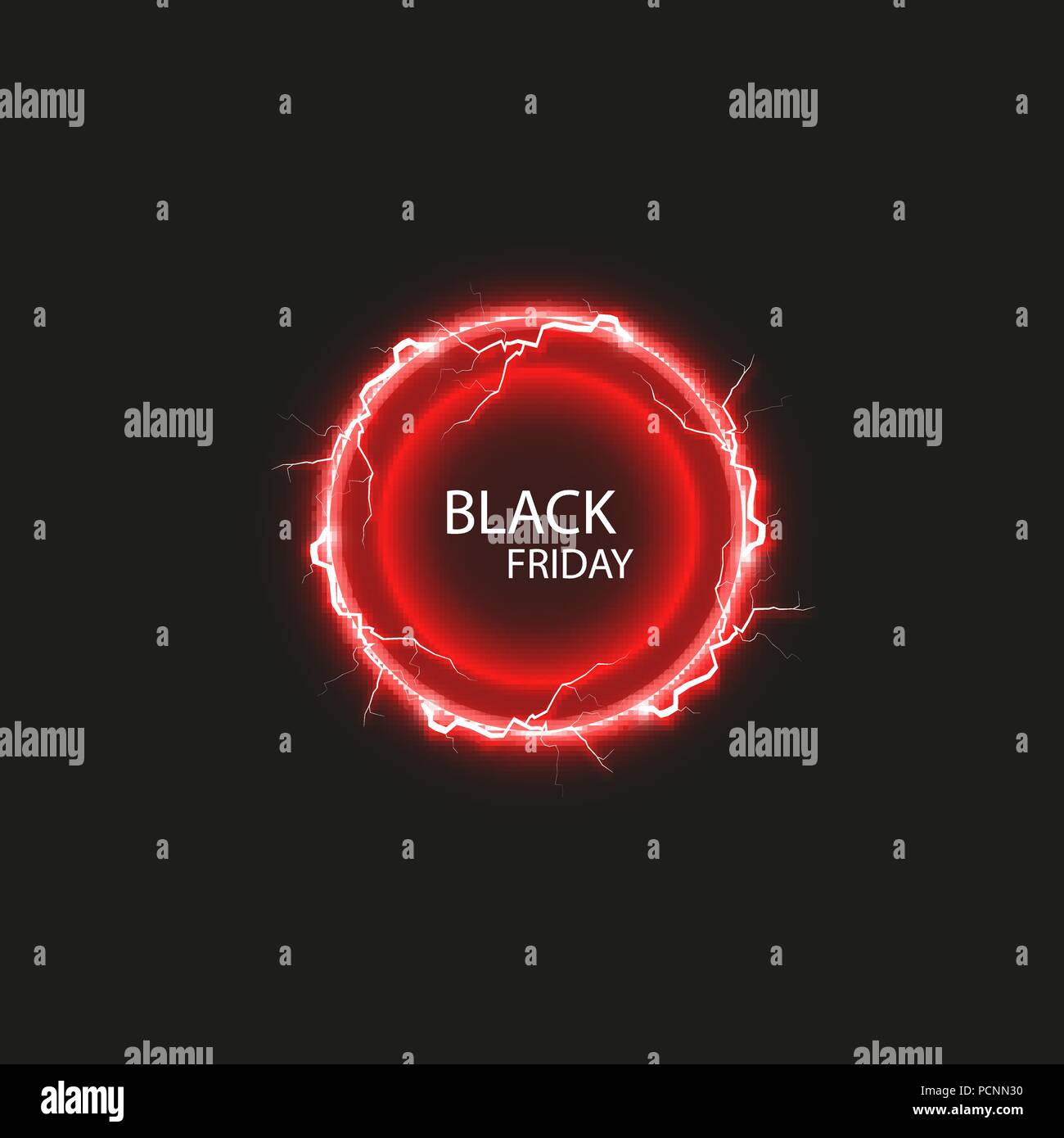 Black friday sale banner with bright round abstract background Stock ...