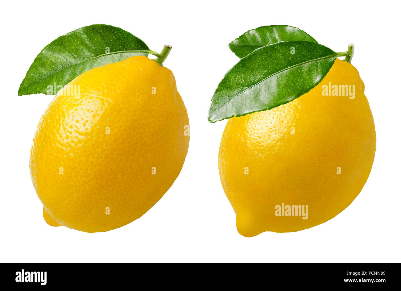 Lemon with leaf hi-res stock photography and images - Alamy