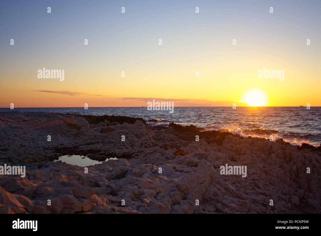 Romantic sunset at veli rat Stock Photo - Alamy
