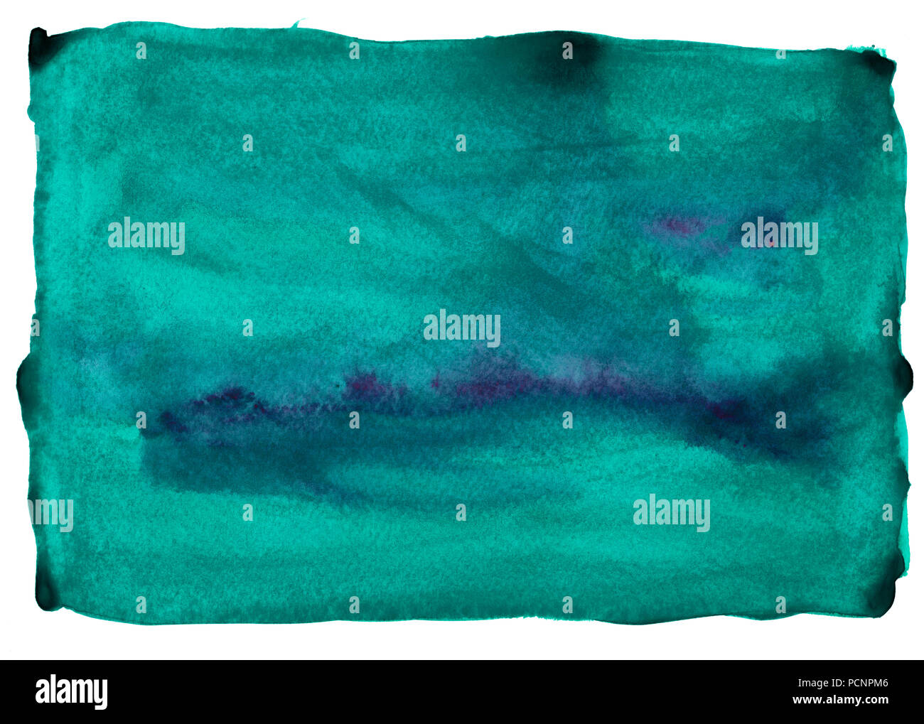 Watercolor background in turquoise, cyan, glaucous, navy, dark, blue ...