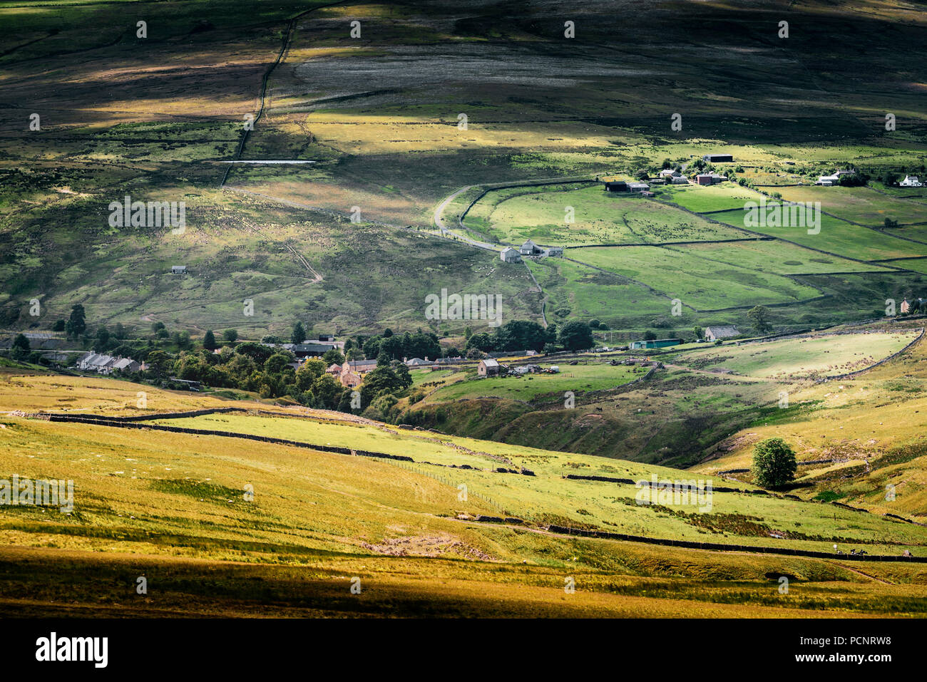 View from Bolt's Law of Rookhope a remote village in the County Durham ...