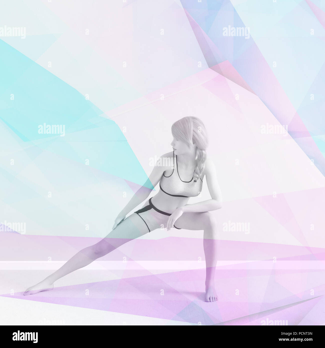 Creative Yoga Abstract Background Fitness Concept Stock Photo - Alamy