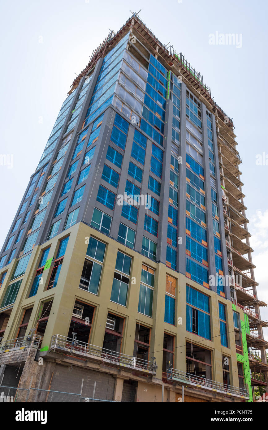 ASHEVILLE, NC, USA-24 JUNE 18:Once the Northwestern Bank building, then ...