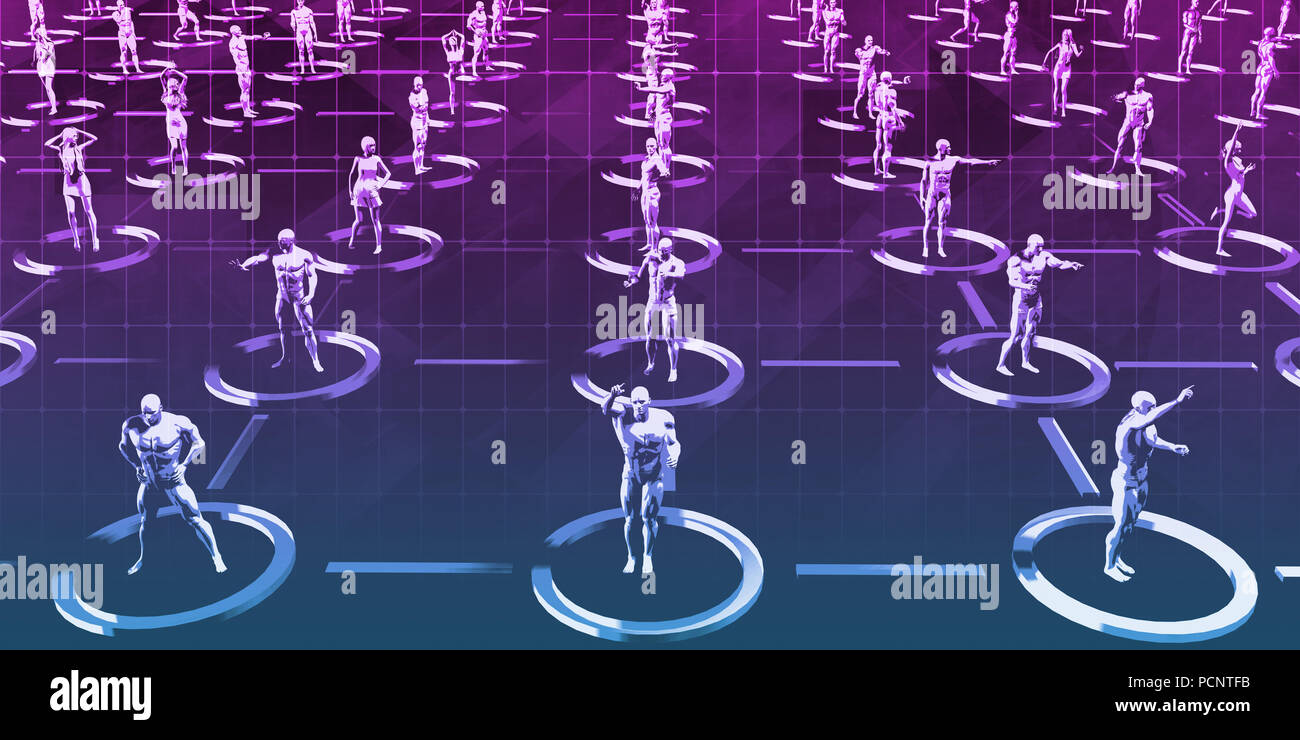 Virtual World and Digital Identity as a Technology Concept Stock Photo ...